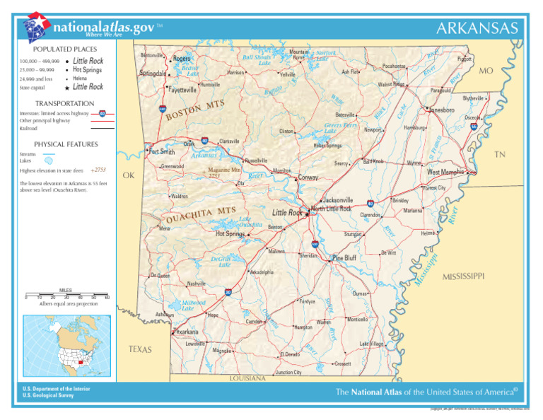 Arkansas-Map-Reference | PDF | Arkansas | Geomorphology