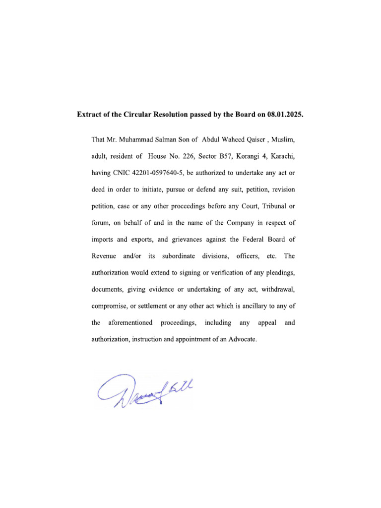 Authority Letter | PDF