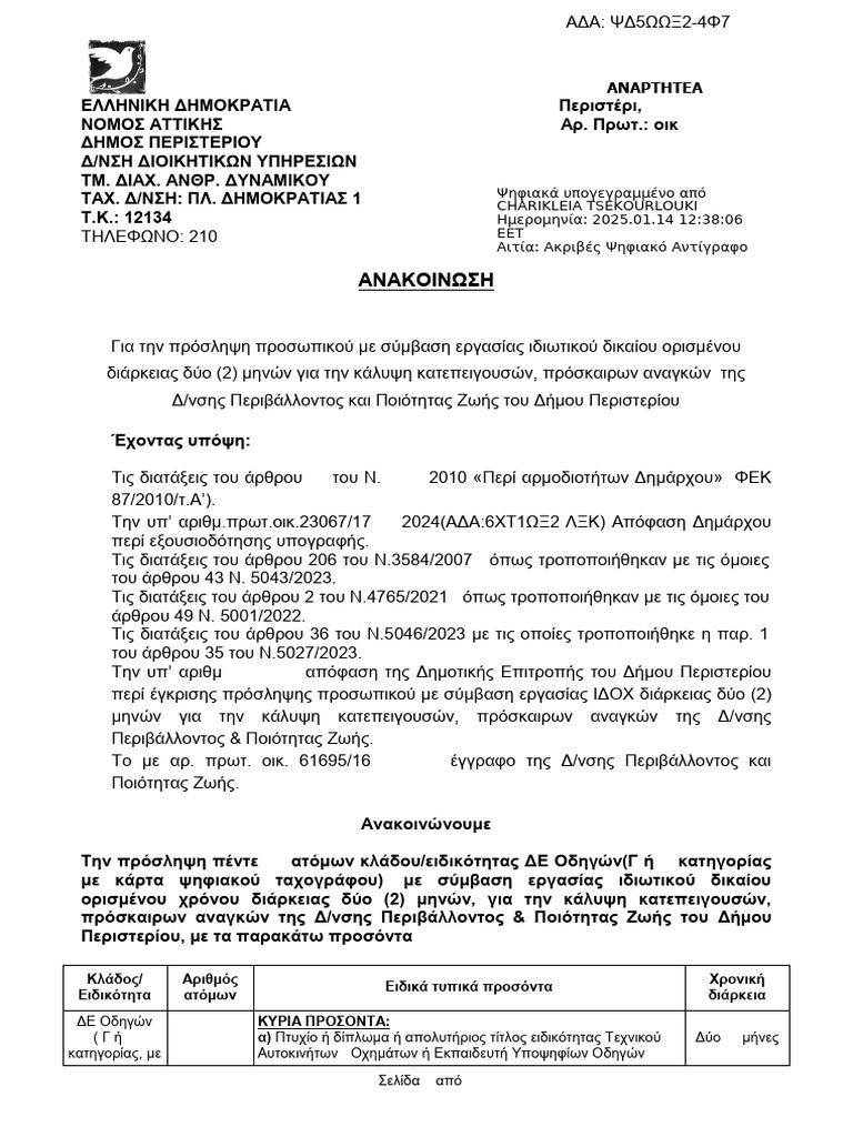 ΠΡΟΚΗΡΥΞΗ 20 | PDF