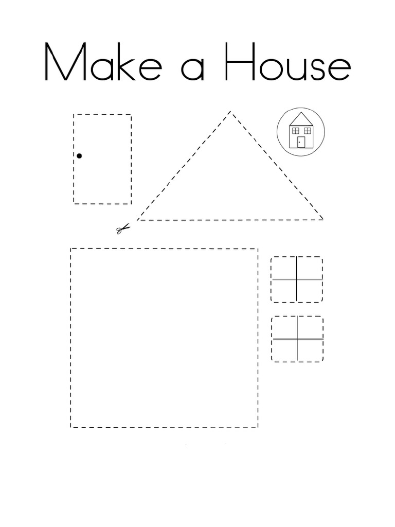 Make A House Coloring Page - Twisty Noodle | PDF