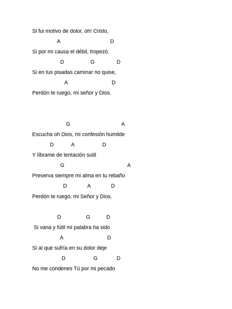 Si Fui Motivo de Dolor Oh Cristo | PDF