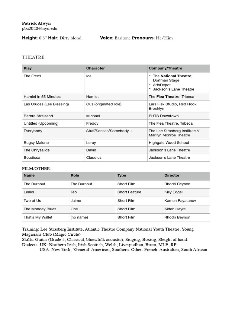 S24 RESUME Alwyn Patrick | PDF