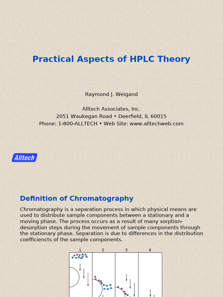 Practical Aspectsof HPLC | PDF | High Performance Liquid Chromatography ...