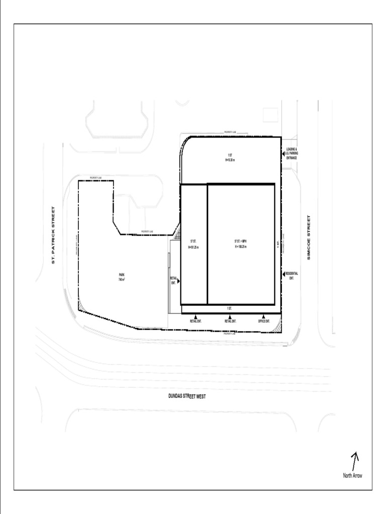 PLN - Simplified Site Plan - 250 Dundas ST W - Simplified Site Plan | PDF