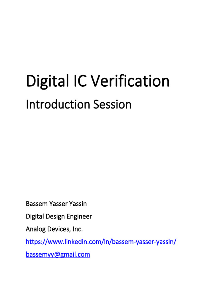Digital Verification Intro | PDF | Formal Verification | Hardware ...
