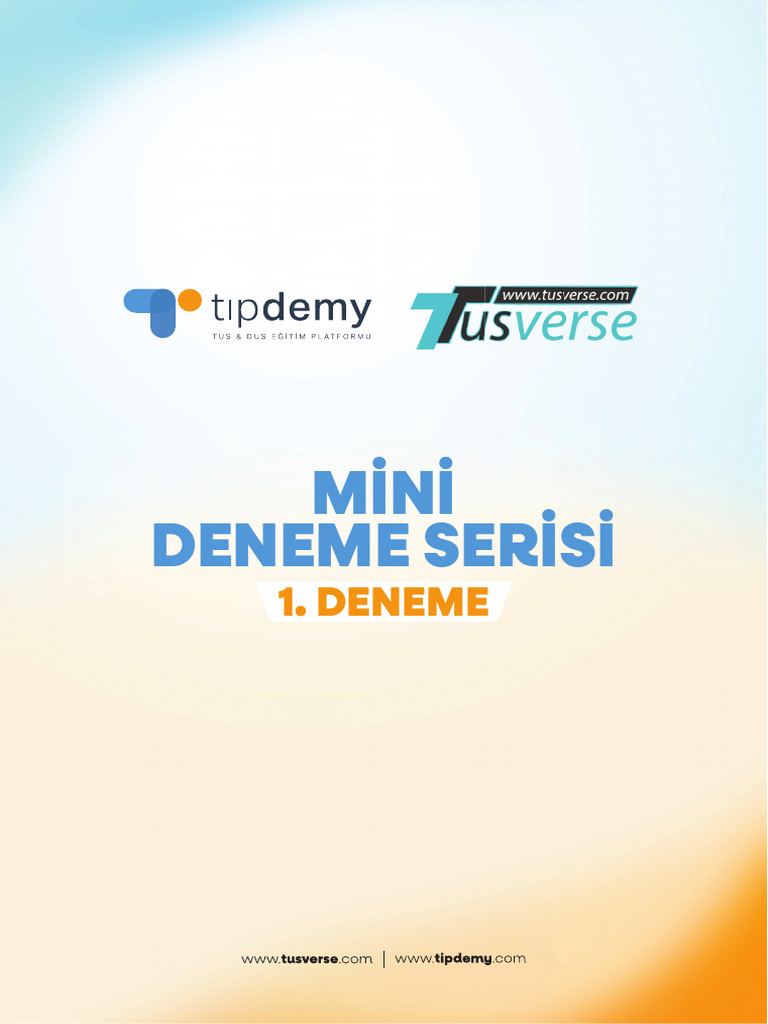 Tipdemy Tusverse Mi̇ni̇ Deneme Seri̇si̇ 1temel Bi̇li̇mler Sorulari | PDF