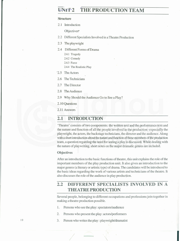 Unit-2 | PDF | Play (Theatre) | Playwright