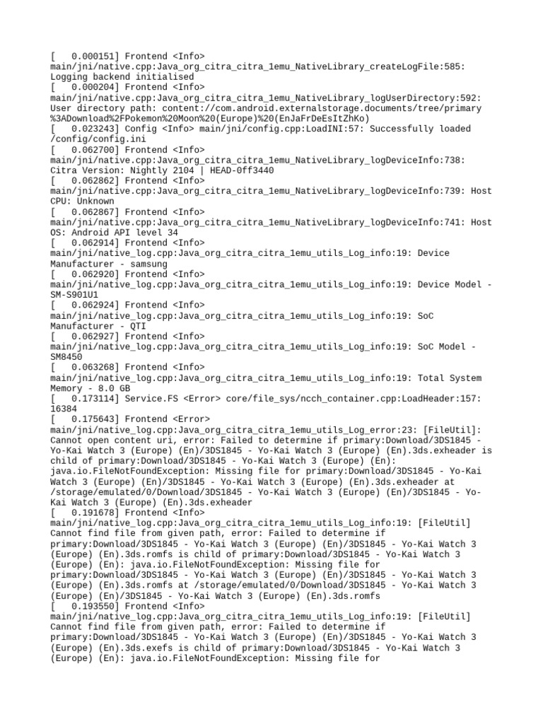 citra_log | PDF | Computing Platforms | System Software