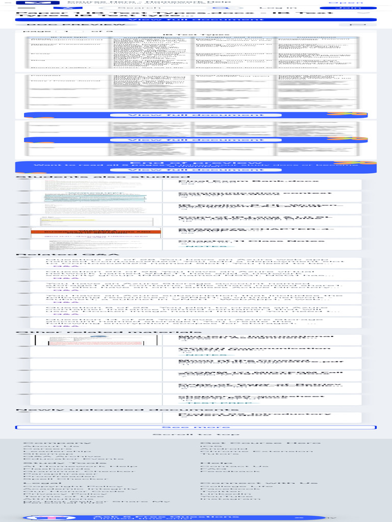 Paper 1 IB Text Types.docx - IB Text Types IB Text Type Context ...
