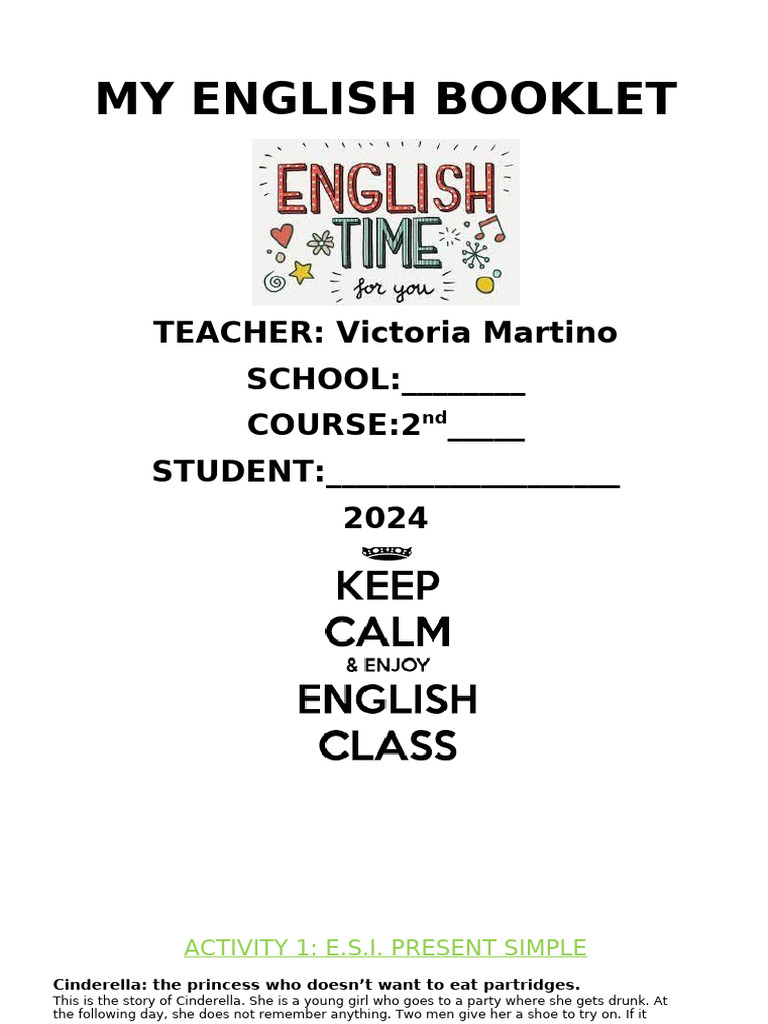 Cudernillo 2do 2024inglés FINAL $3100 Anillado | PDF | Doping In Sport