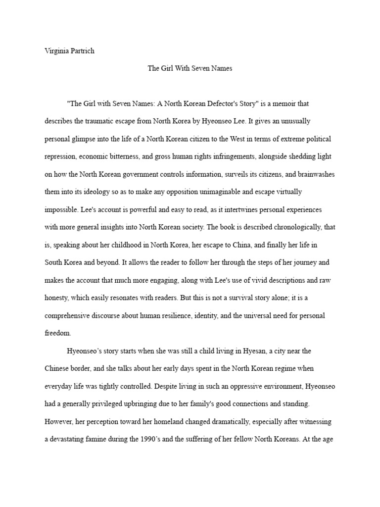 The Girl With Seven Names | PDF | North Korea | World Politics