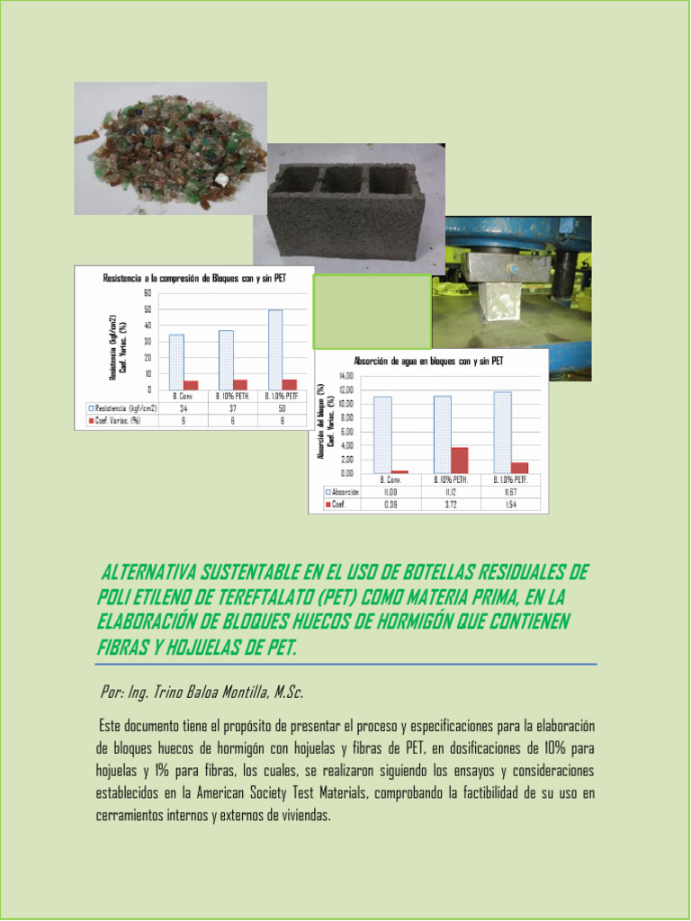 Alternativa Sustentable en El Uso de Botellas Residuales de Poli ...