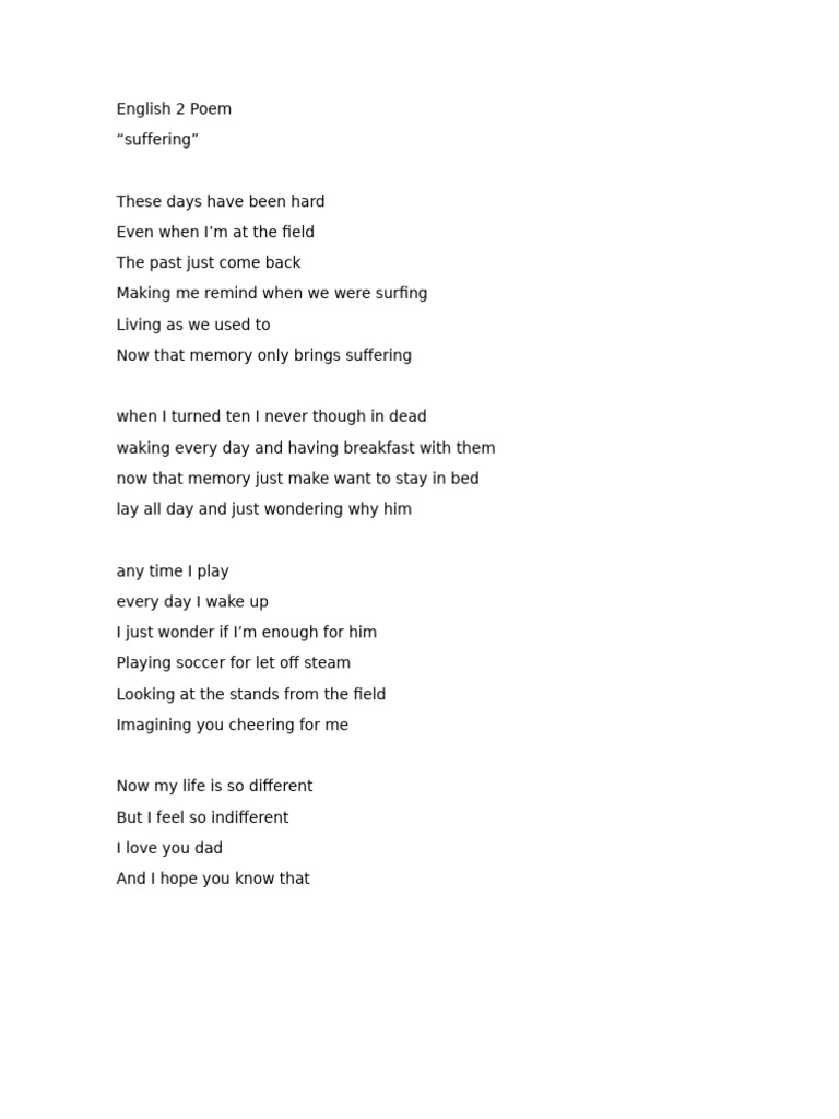English 2 Poem | PDF
