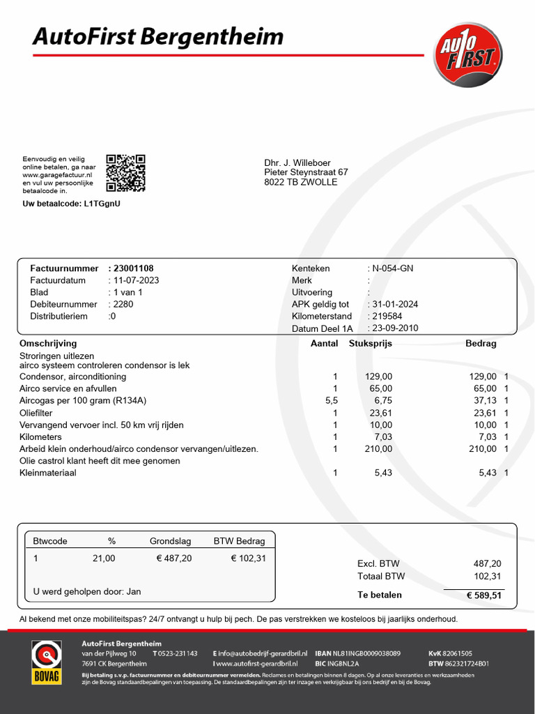 Factuur 23001108 | PDF