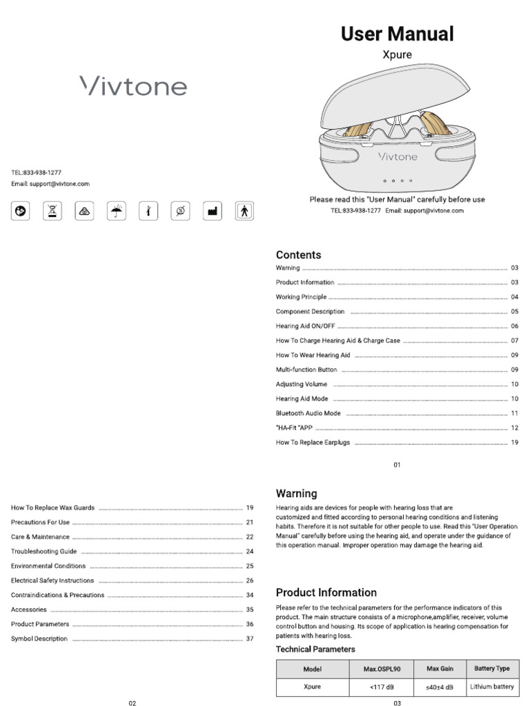 User Manual - Vivtone Xpure 2024 | PDF