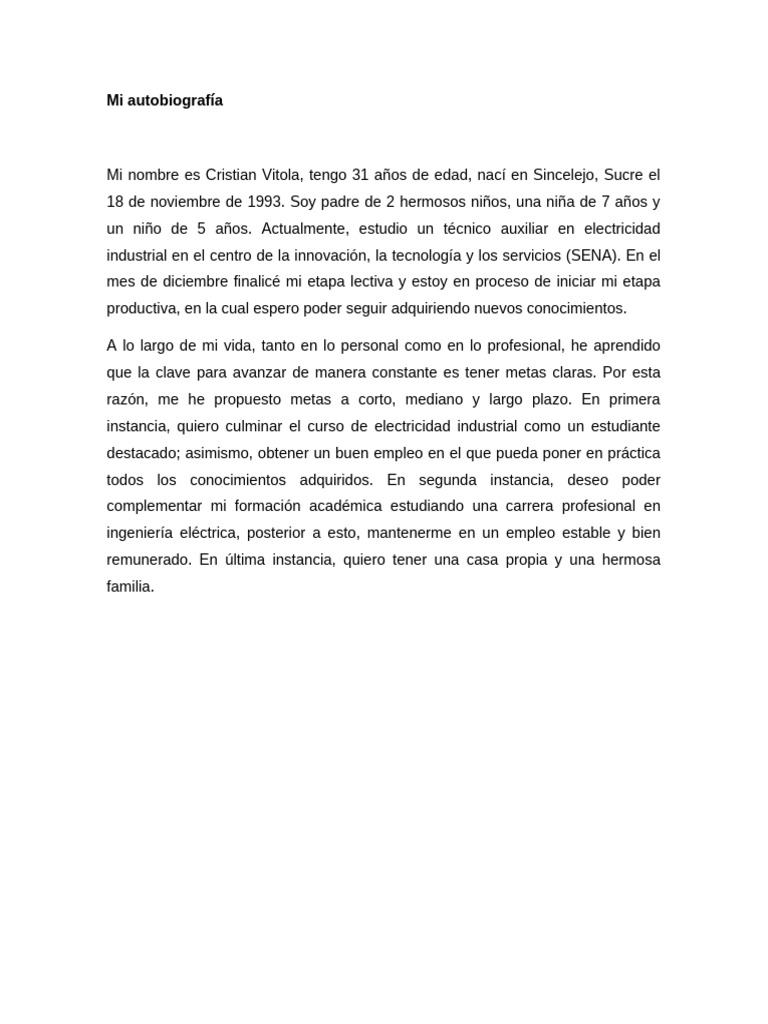 Mi Autobiografía | PDF
