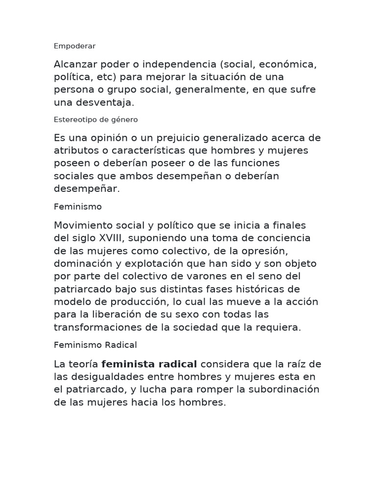 Empoderar SE | PDF | Mujer | Estudios de género