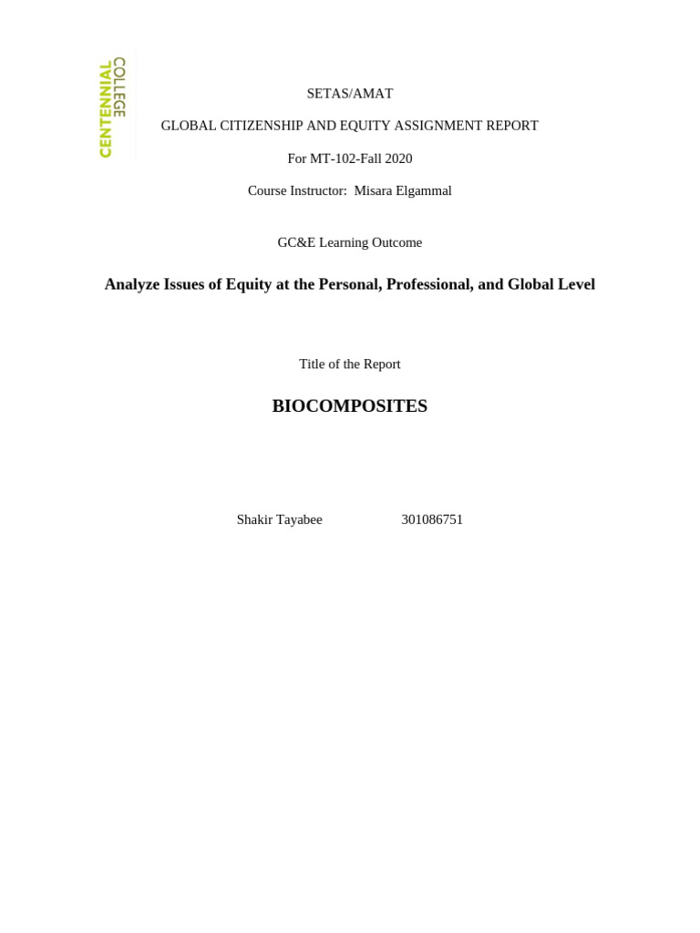 MT102 GC&E Assignment Final | PDF | Materials | Nature