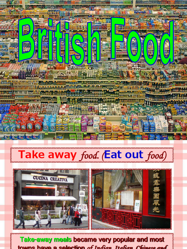 british food | PDF | Meal | Lunch