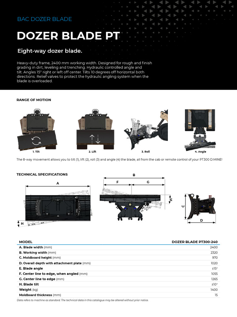 DOZER_BLADE_PT300 DMINE_EN[90] | PDF | Plough | Equipment