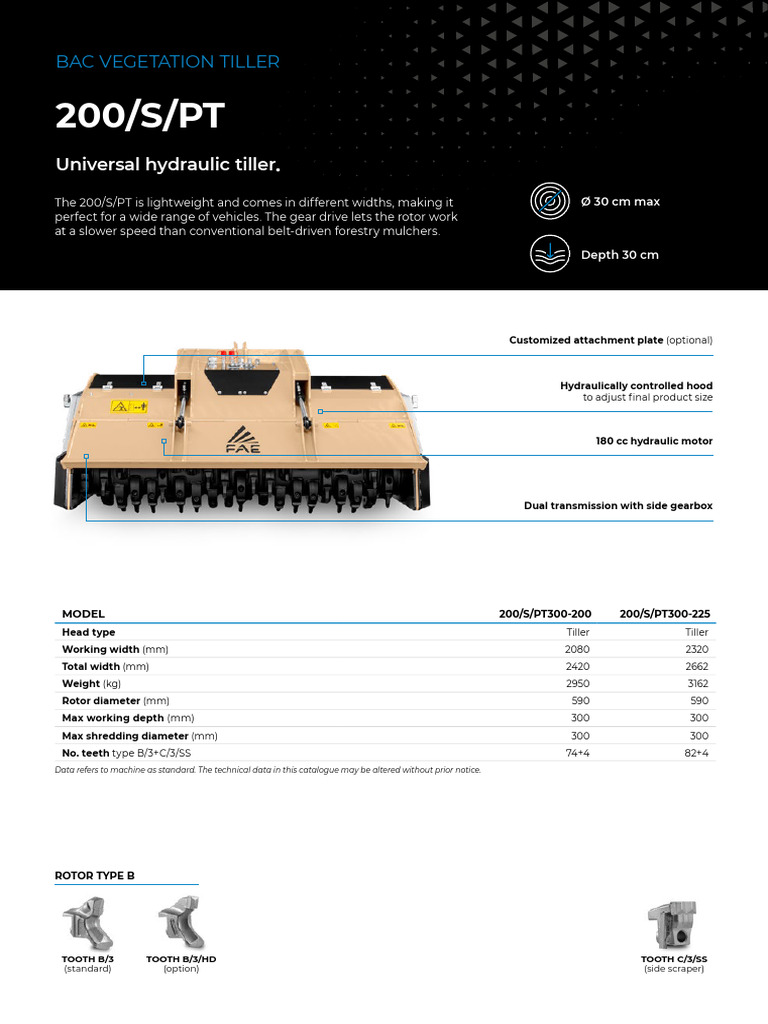 200 S PT Bac Vegetation Tiller en | PDF | Land Vehicles | Vehicle ...