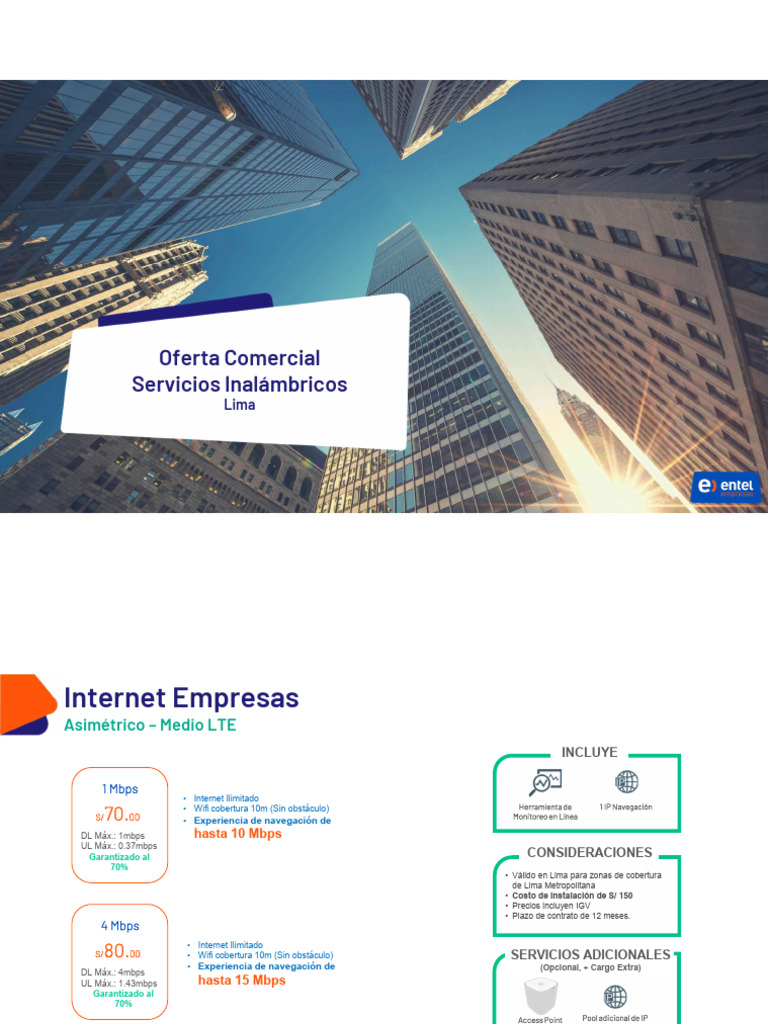 Oferta Comercial - Servicios Inalámbricos (70) 07.03 | PDF | Lte ...