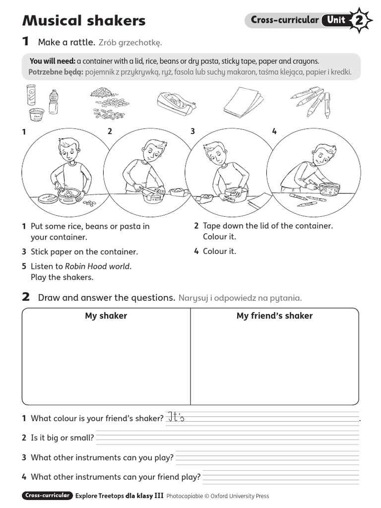 Explore Treetops Dla Klasy III. Arkusze Pracy (Cross Curriculum Unit 2 ...