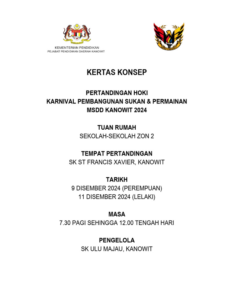 Kertas Konsep Hoki | PDF