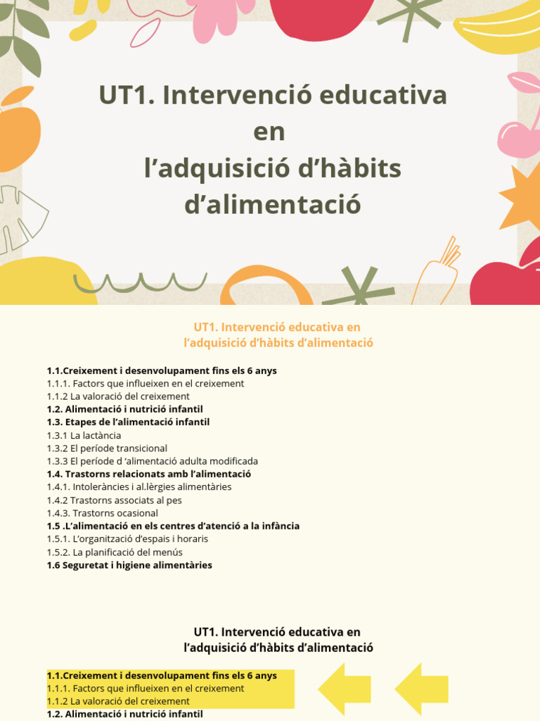 1.creixement I Desenvolupament Fins Els 6 Anys | PDF