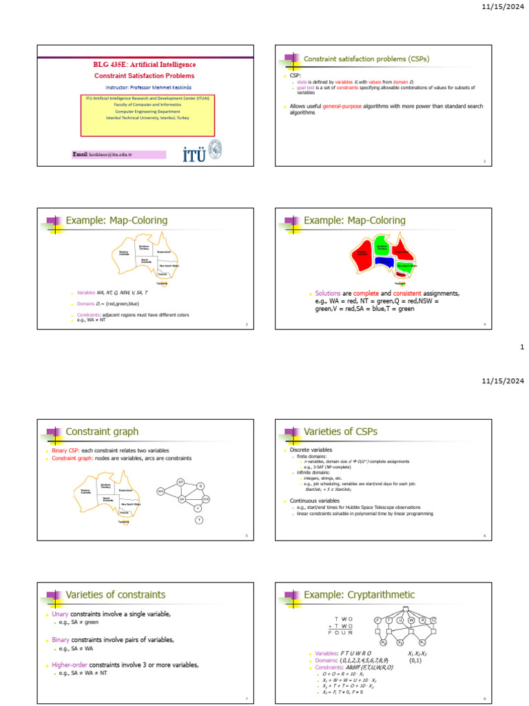 6constraintsatisfactionproblems Pdf Computer Programming Combinatorics