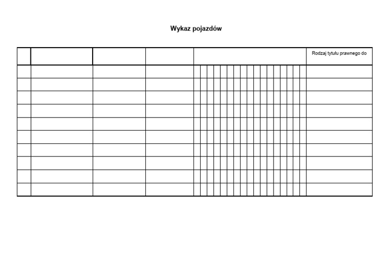 Wykaz Pojazdów-1 | PDF