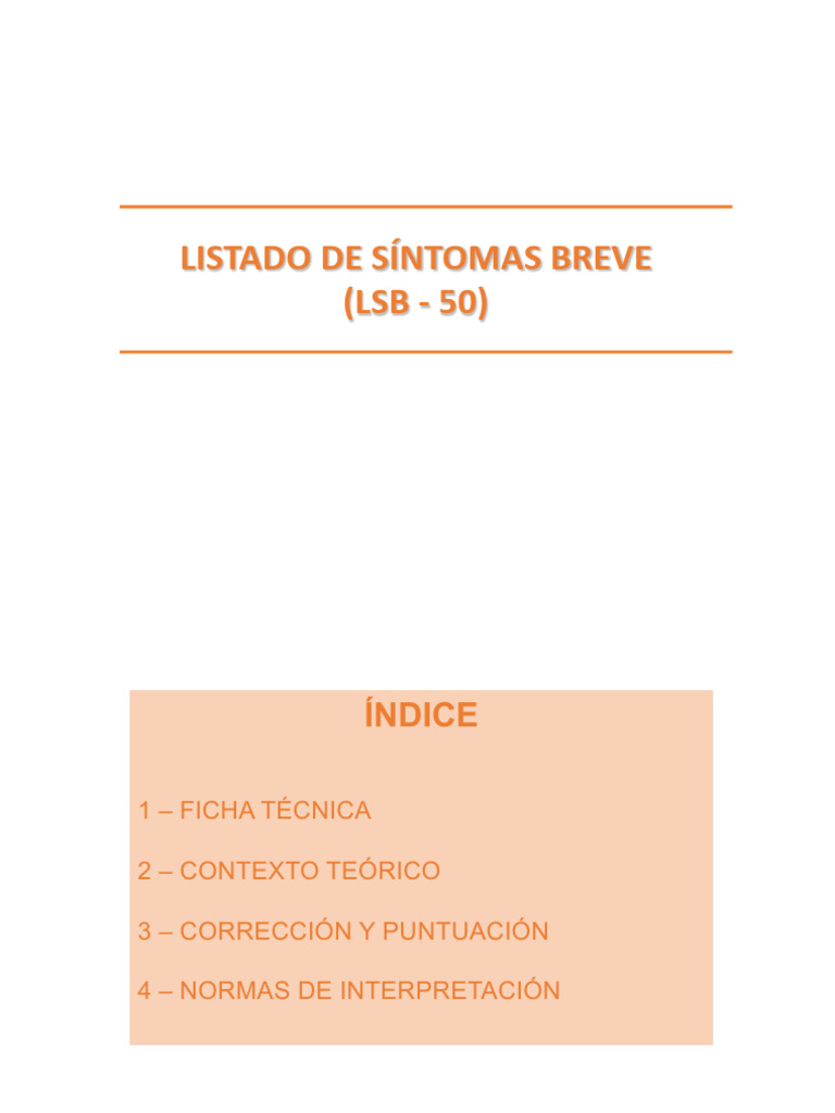LSB 50 Presentacion | PDF | Ansiedad | Trastorno depresivo mayor