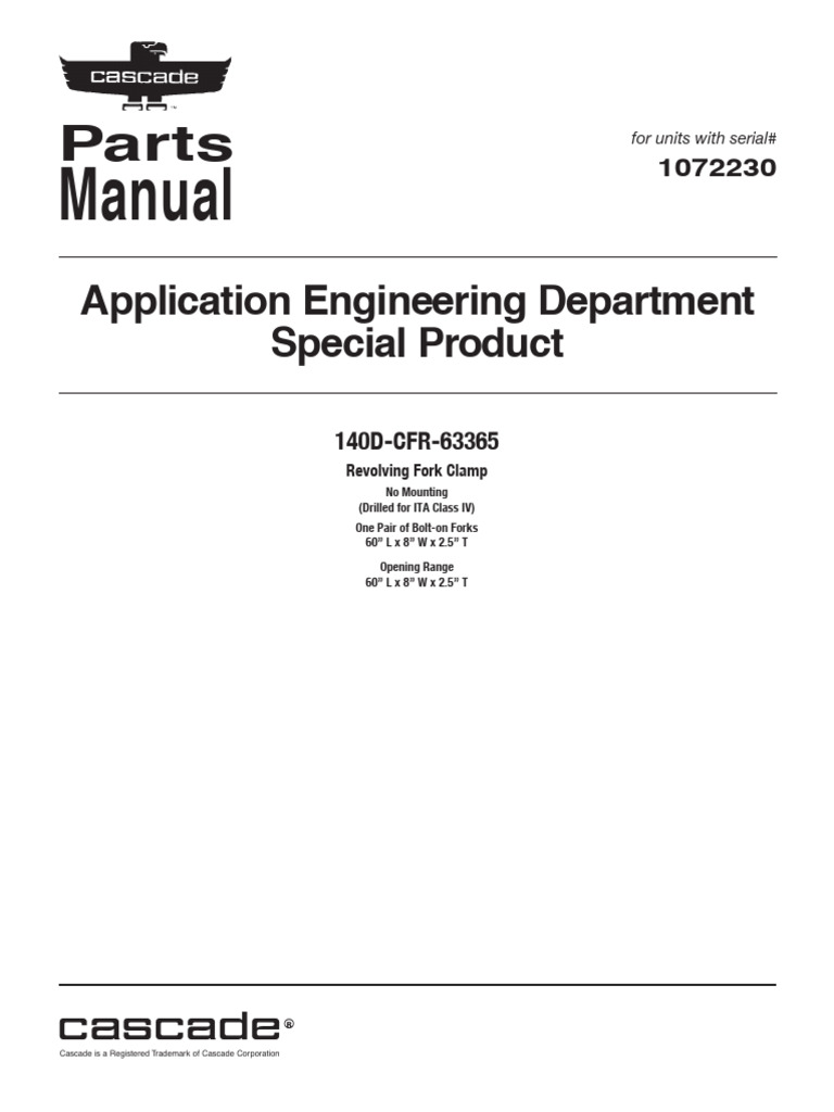Cascade Rotator 140D-CFR-63365 Commonwealth | PDF | Washer (Hardware ...