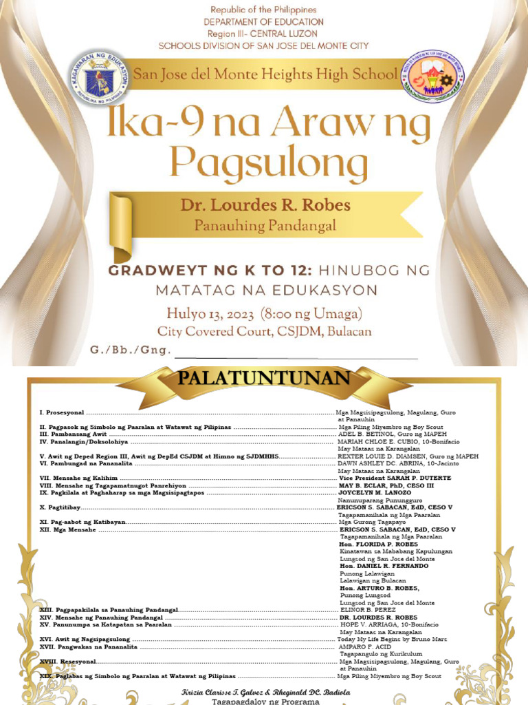 Tagalog Program Moving Up Final | PDF