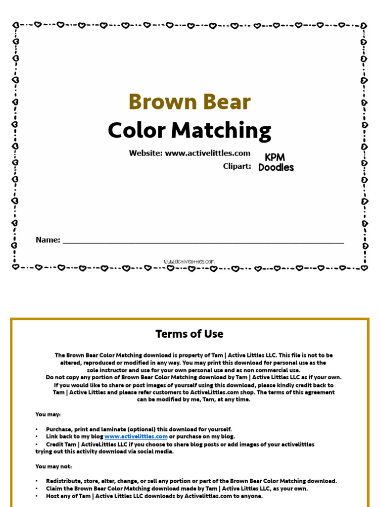 Brown Bear Color Matching | PDF | Computing