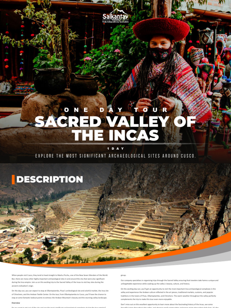 Travel Brochure Sacred Valley 1d | PDF | Inca Empire