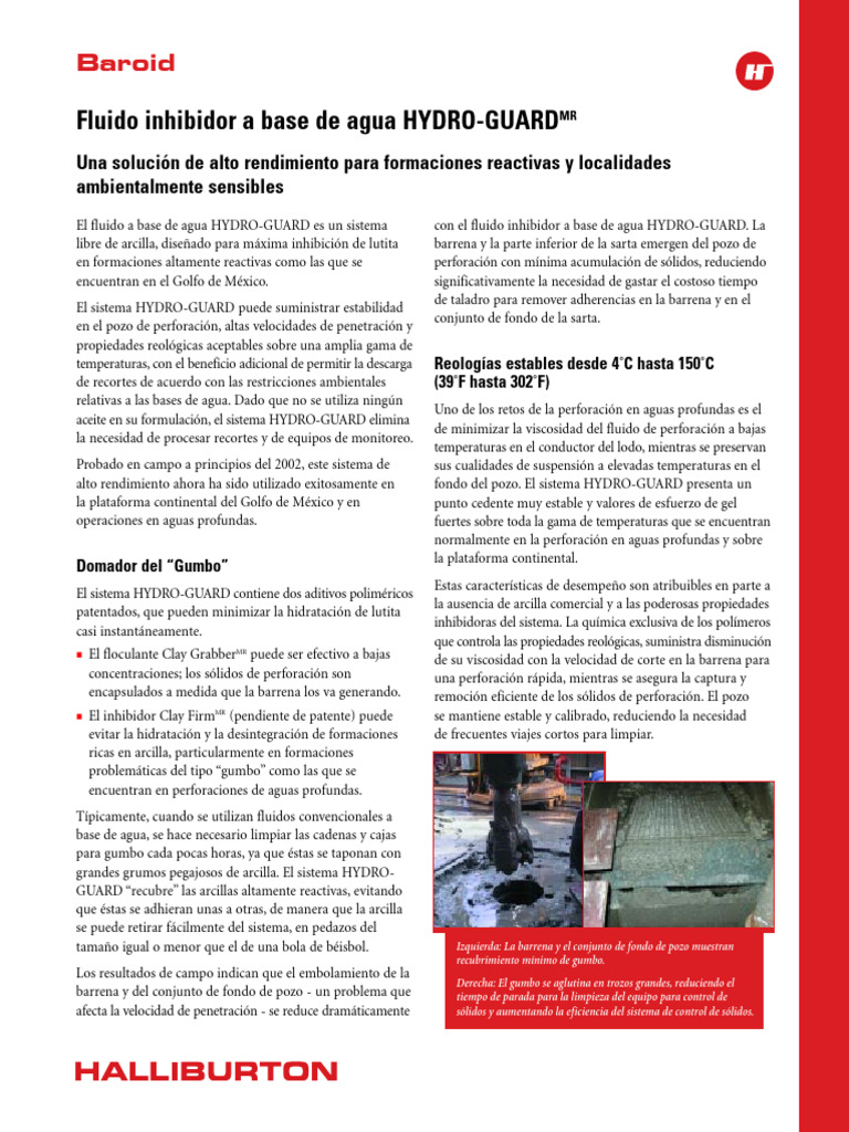 Fluido Inhibidor HYDRO-GUARD para Perforación | PDF | Perforación | Agua