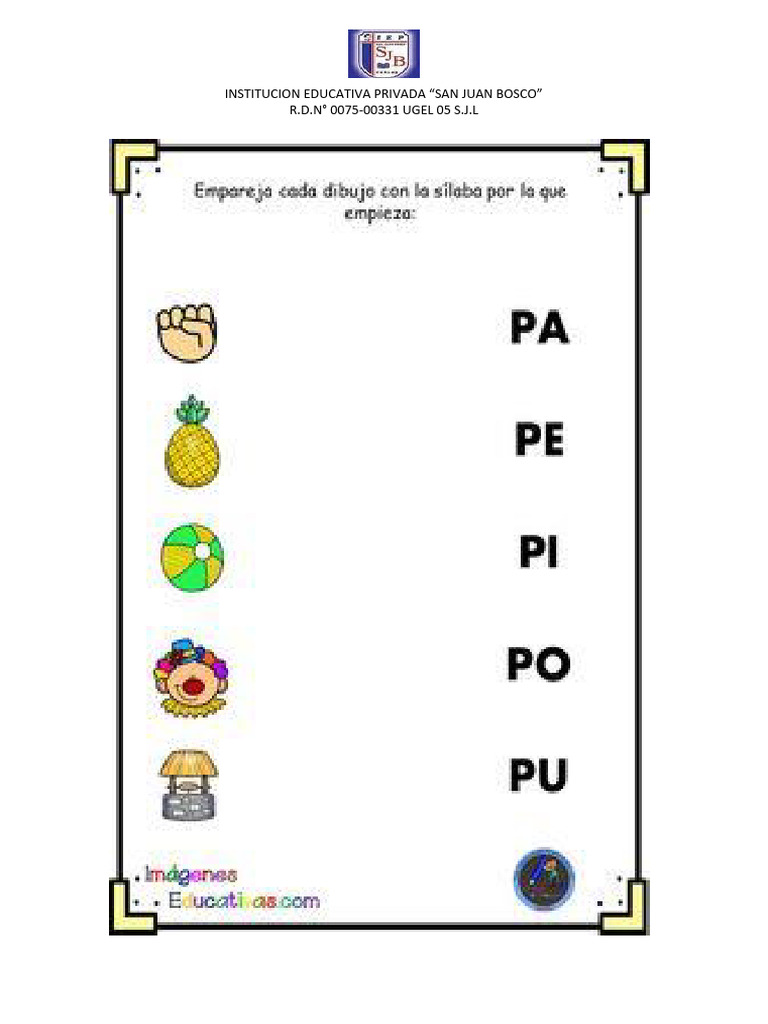 Hoja De Aplicacion 28 Al 01 De Noviembre Inicial 4 Años Pdf