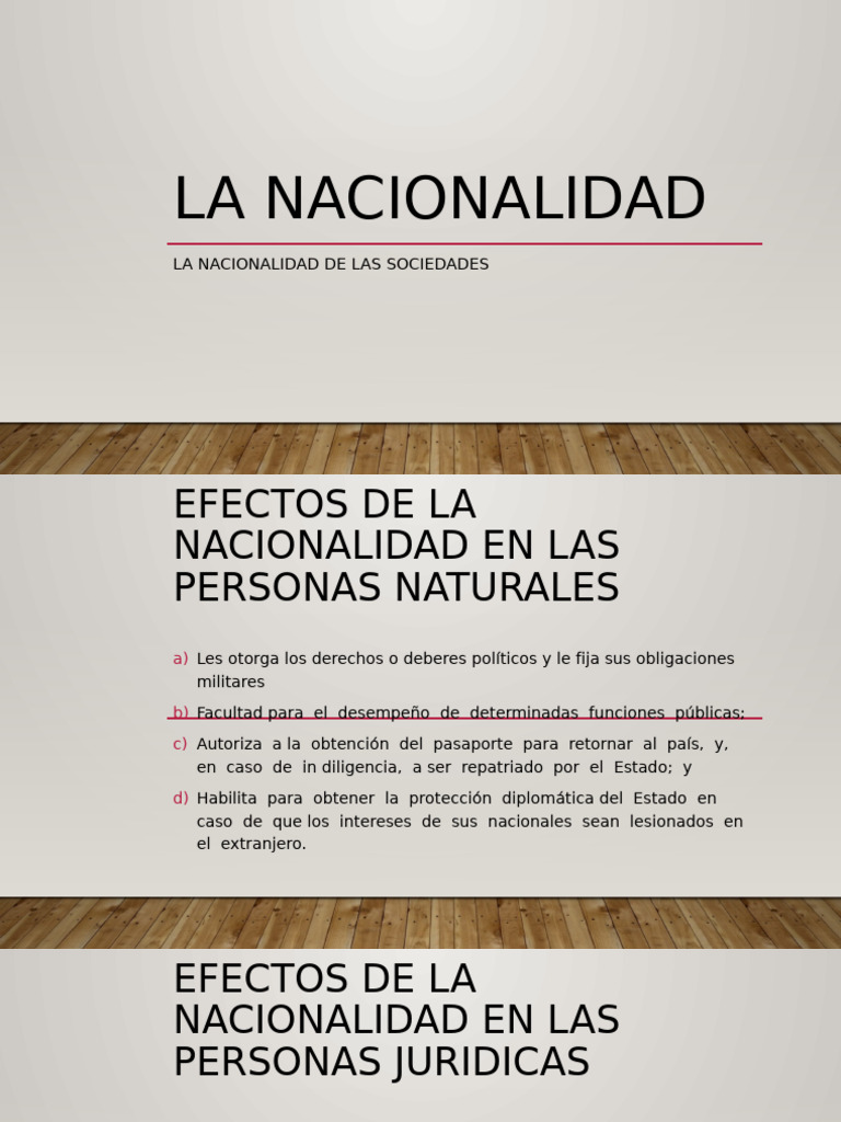 Efectos de la Nacionalidad en Personas Jurídicas | PDF | Nacionalidad ...