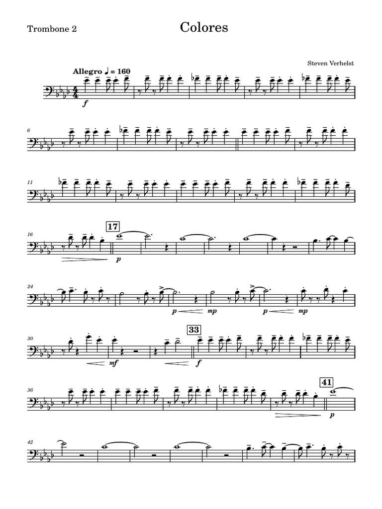 Trombone 2 | PDF | Musical Forms