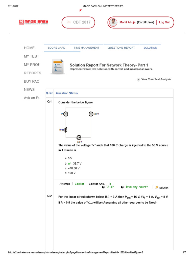 Network Theory Part-1 | PDF | Electrical Network | Voltage
