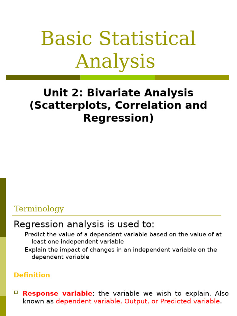 Unit 2 - Scatterplots Correlation and Regression Summer 2021 | PDF ...
