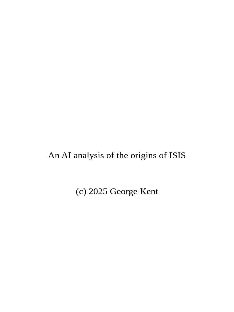 An AI Analysis of The Origins of ISIS | PDF | Artificial Intelligence ...