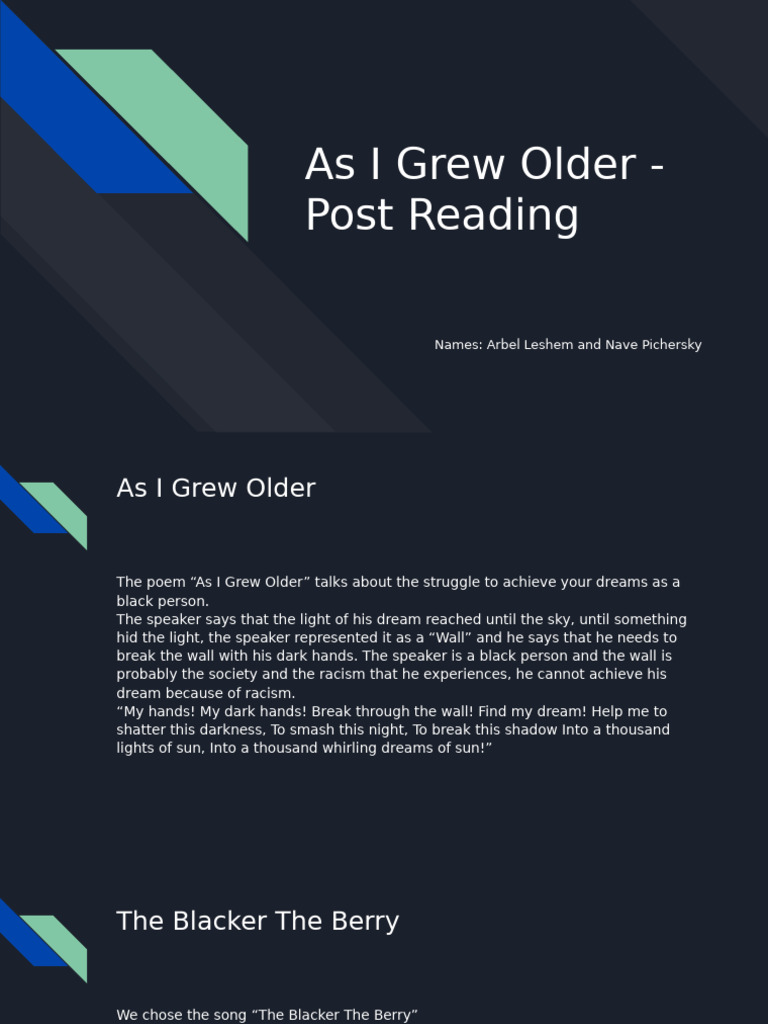 Analyzing Dreams and Walls in Poetry | PDF