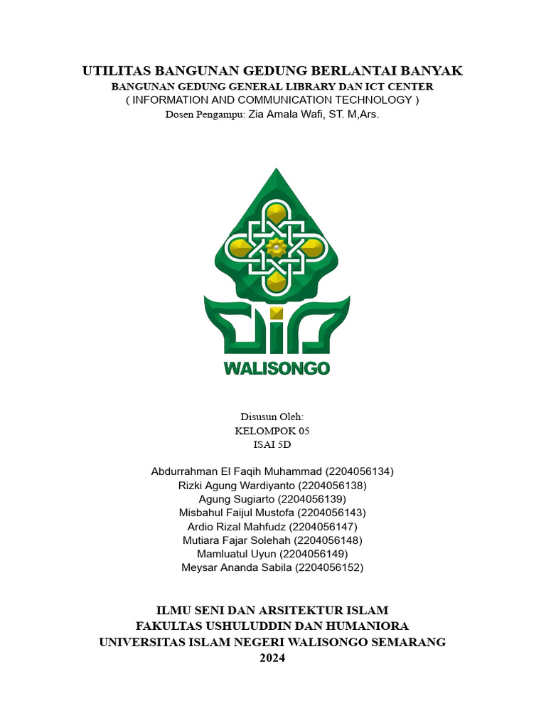 Utilitas Gedung Kampus UIN Walisongo | PDF