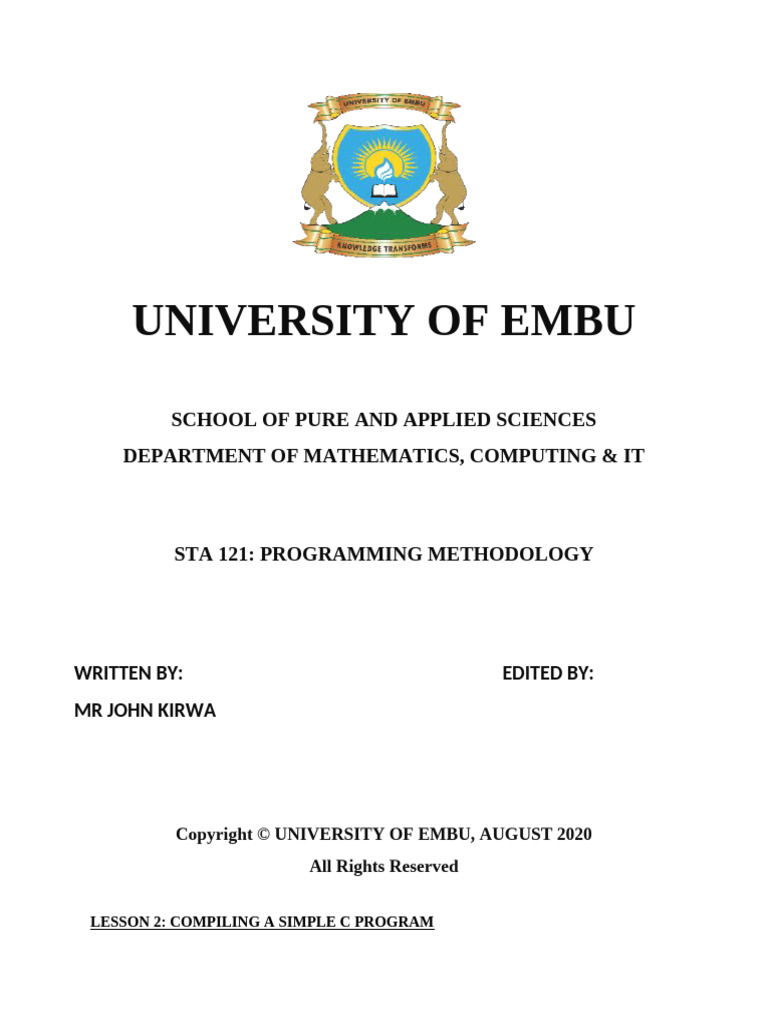 Lecture Two | PDF | Computer Program | Programming