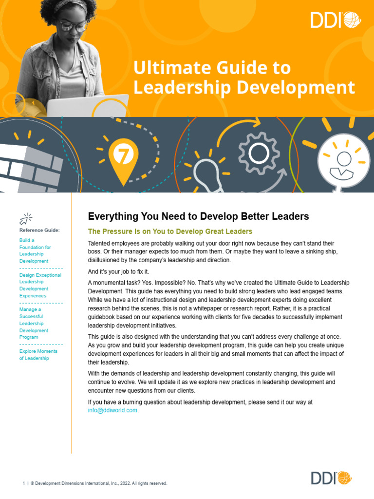 The Ultimate Guide To Leadership Development Ddi | PDF | Leadership | Goal