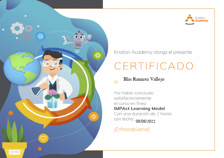 Certification G4 ES Knotion IMPAct Learning Model Ceg - Blasrav | PDF