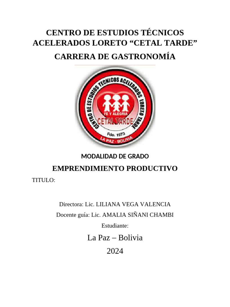 Caratula Proyecto | PDF