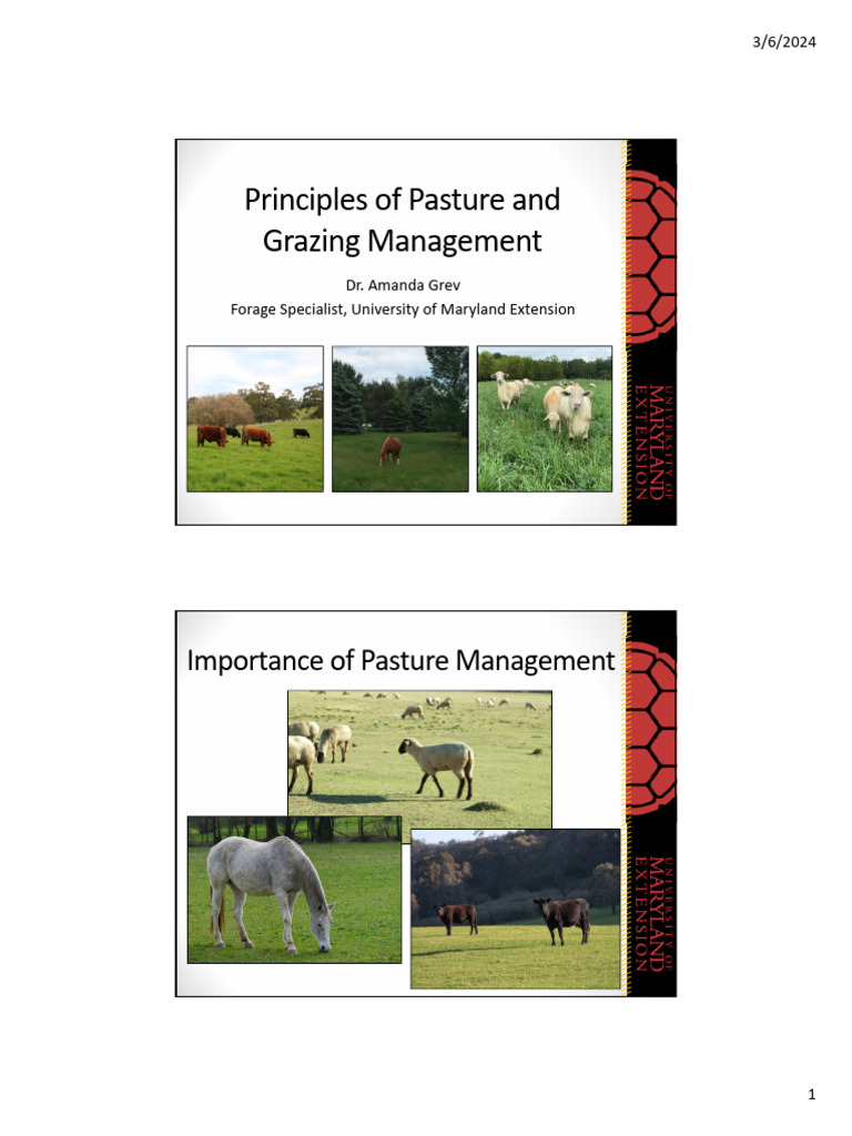 1-Grev-PPT-Pasture-Management-and-Rotational-Grazing-Handout | PDF | Plant Nutrition | Grazing